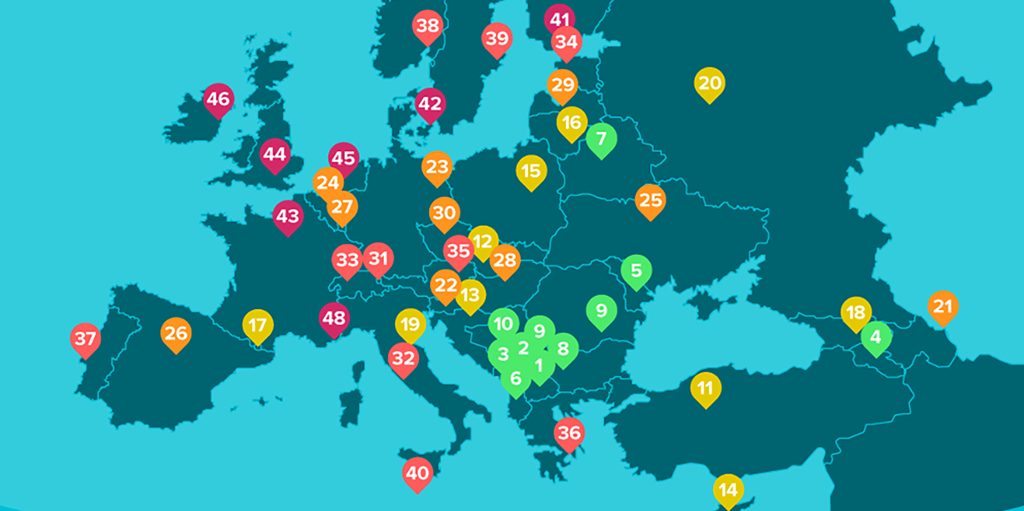 Map Of Europe With Capitals