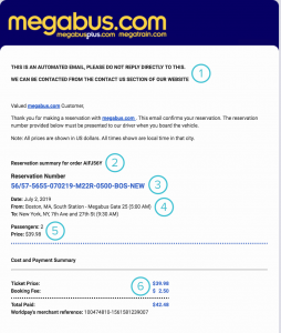 How to Read Your Megabus Ticket - Wanderu