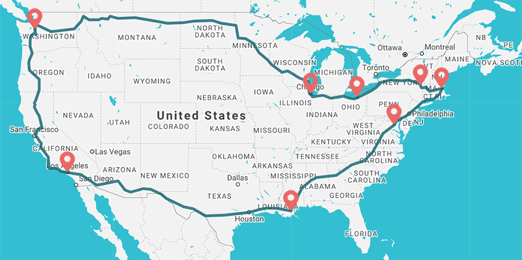 Amtrak Map Southern California Los Angeles, CA | Amtrak Vacations®